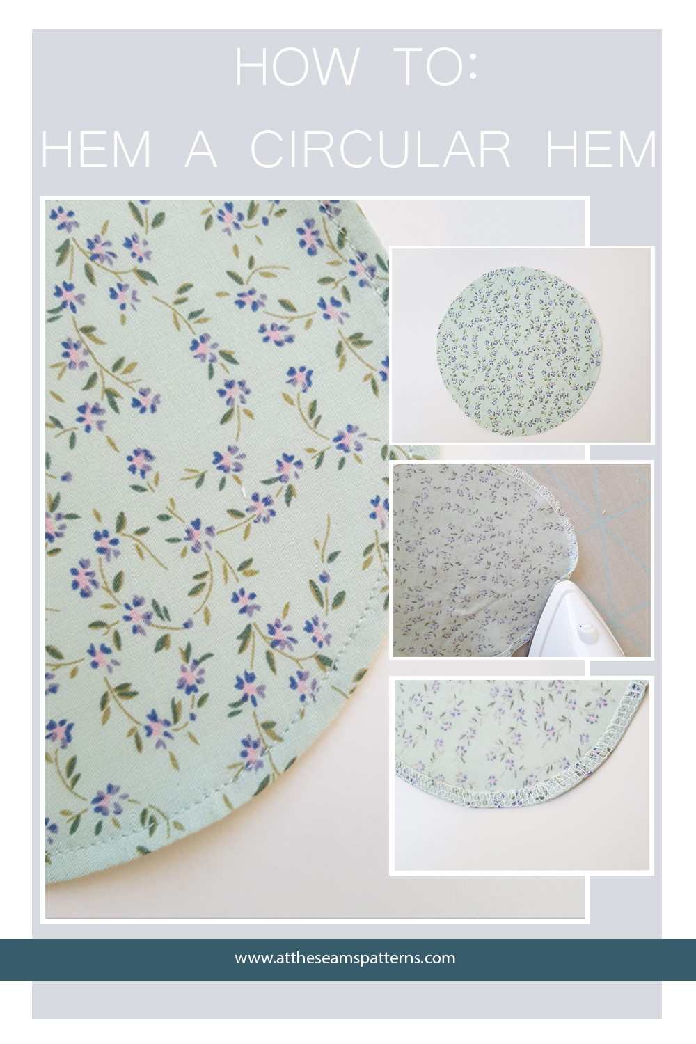 At The Seams Patterns - How to: Hem a Circular Hem