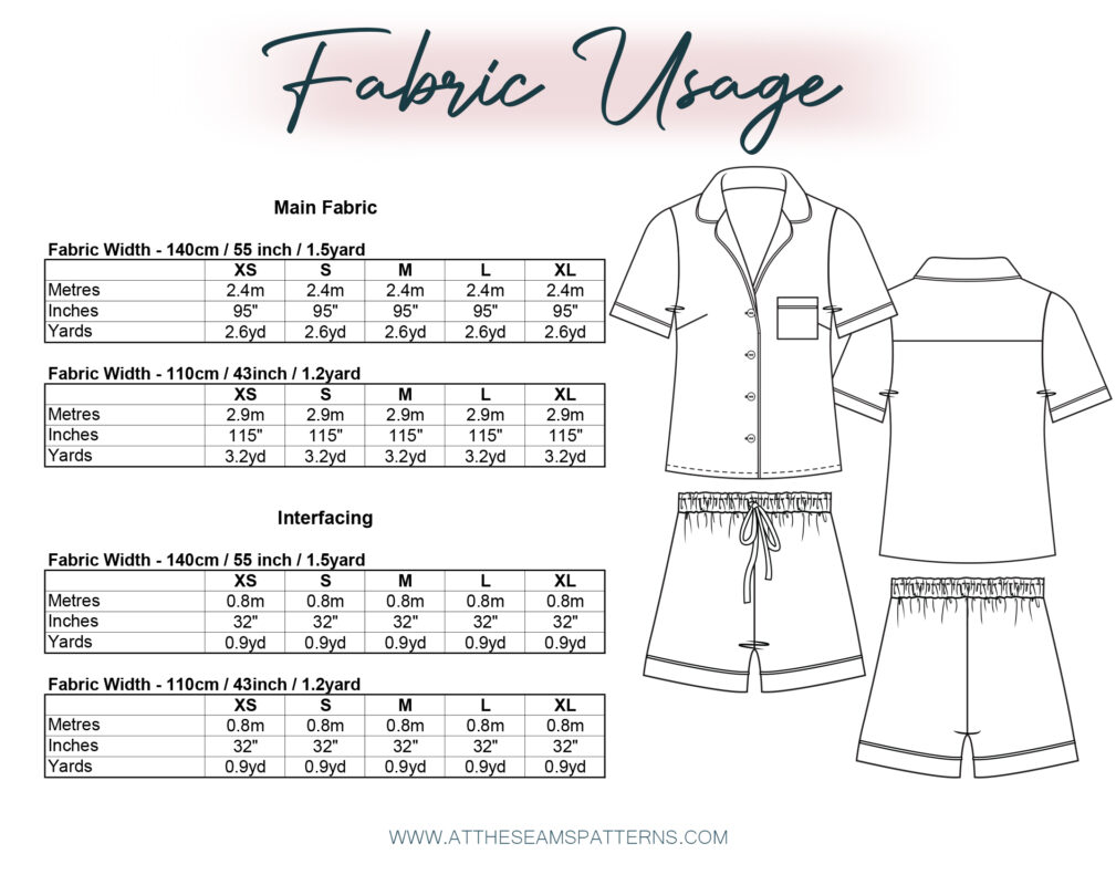 At The Seams Patterns | Shop | Summer Sleepwear Set Sewing Pattern